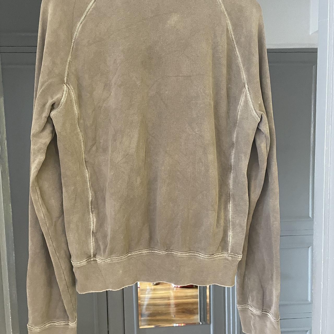 Men's - Dsquared2 beige stonewashed sweatshirt size... - Depop