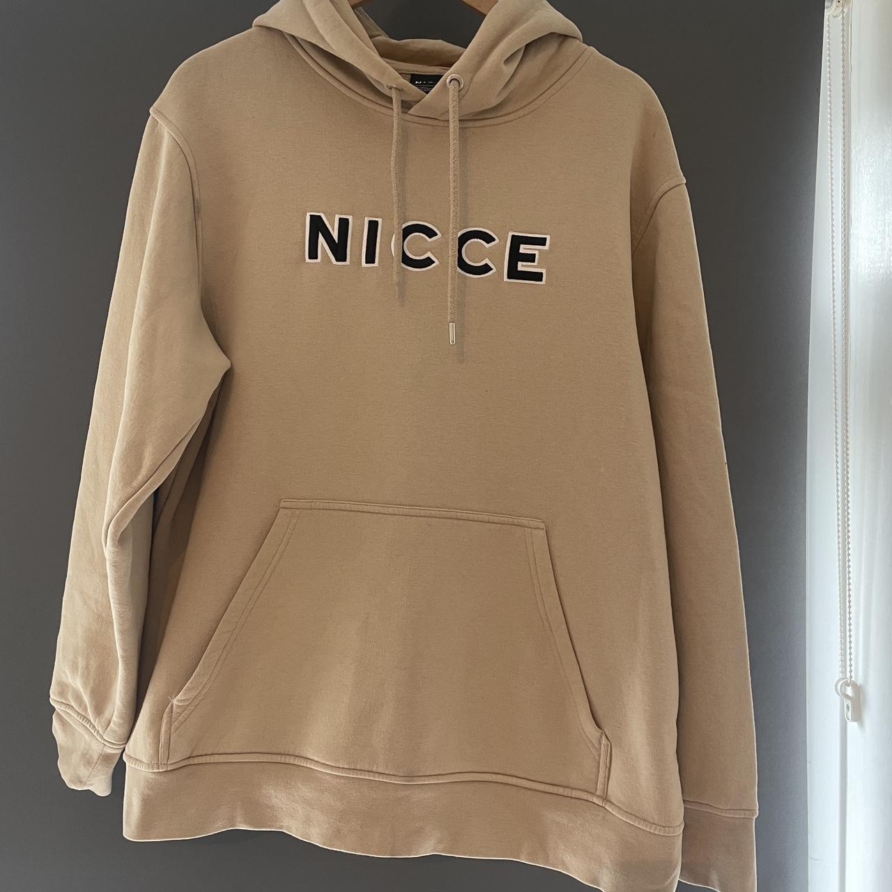 Men's - Nicce Men's Gold Beige Hoodie Sweatshirt... - Depop