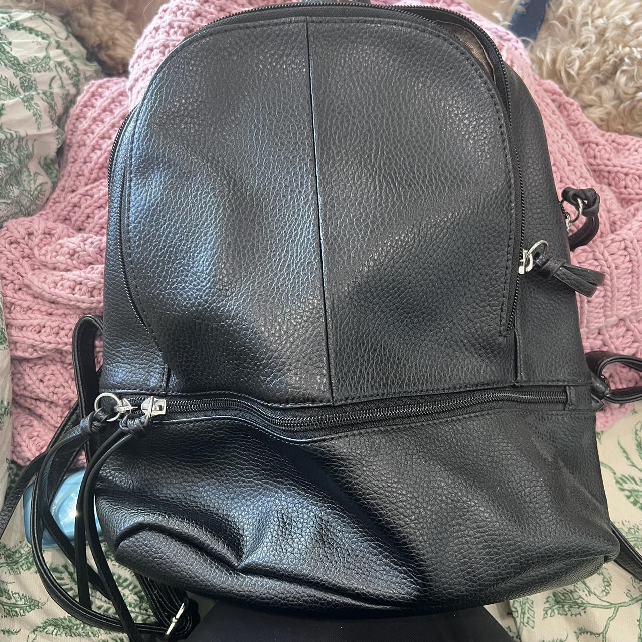 unbranded genuine leather backpack - Depop