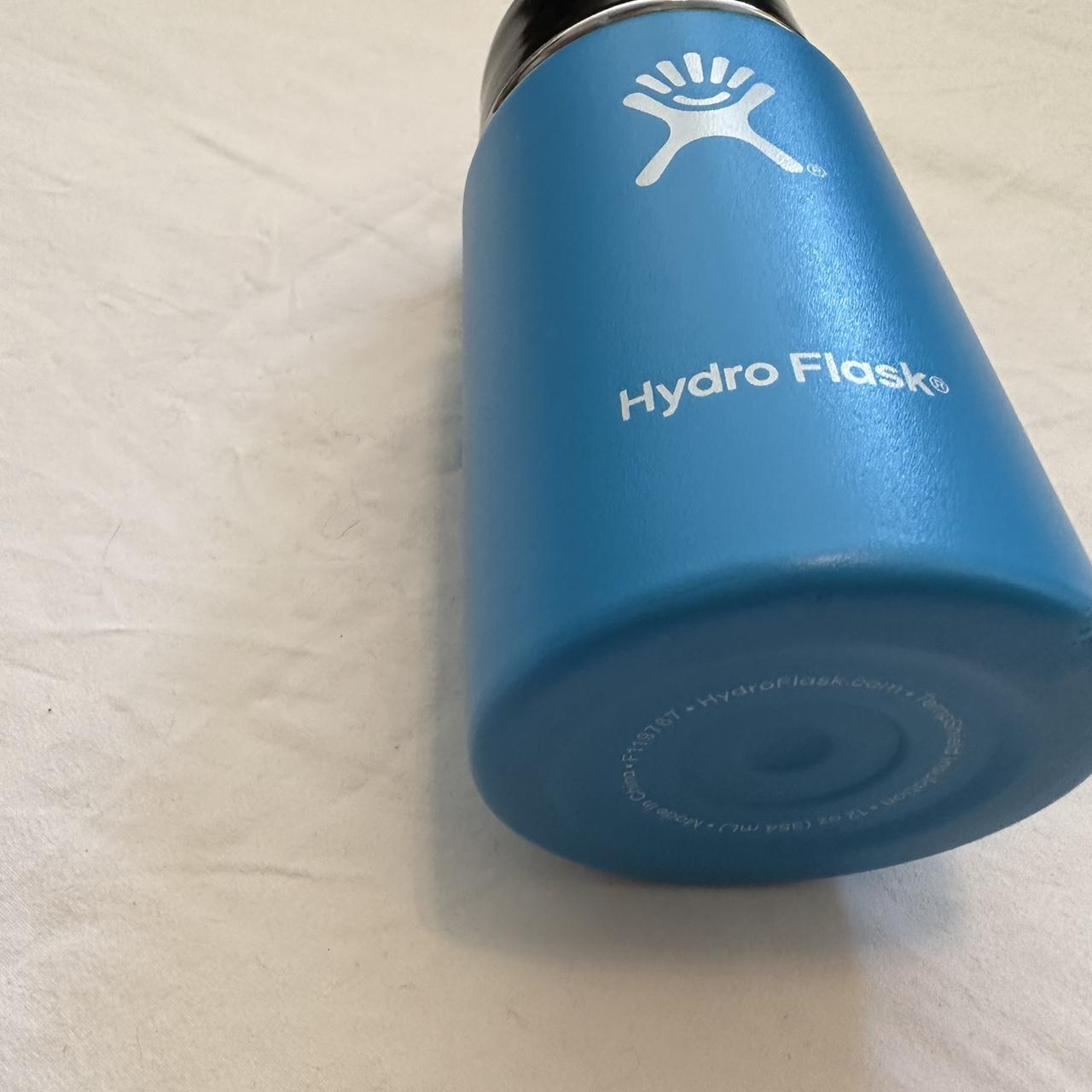 12 oz Hydroflask. Cobalt blue with black pop-top... - Depop