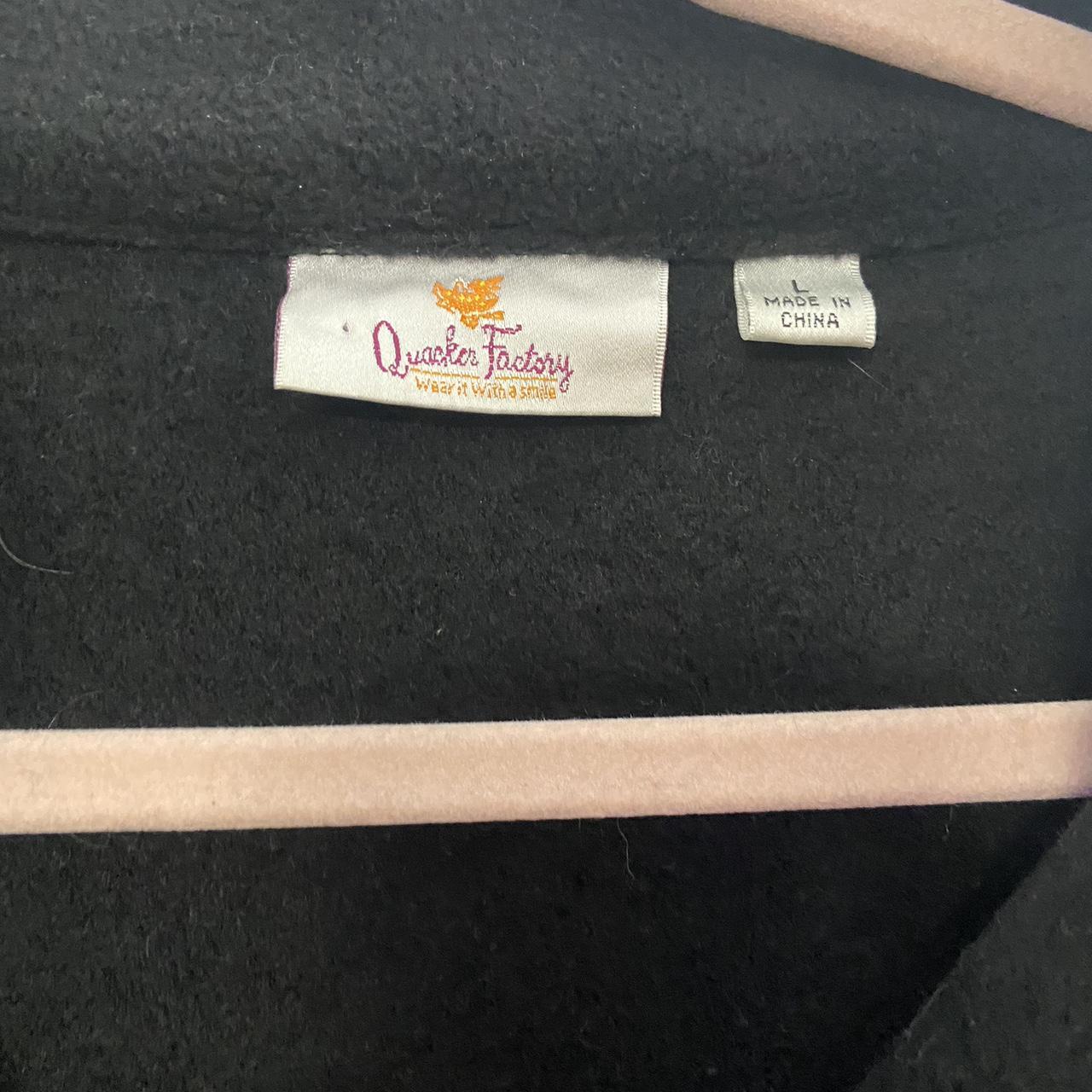 Quacker Factory Black Quarter-Zip ╰┈ Size: L... - Depop