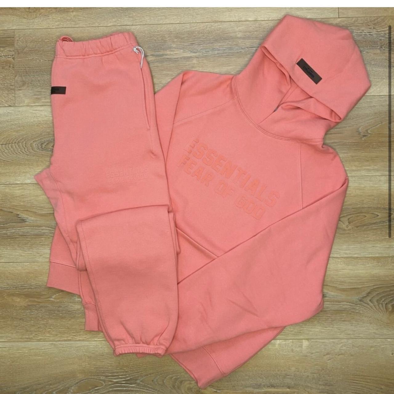 Genuine essentials fear of god coral/orange... - Depop
