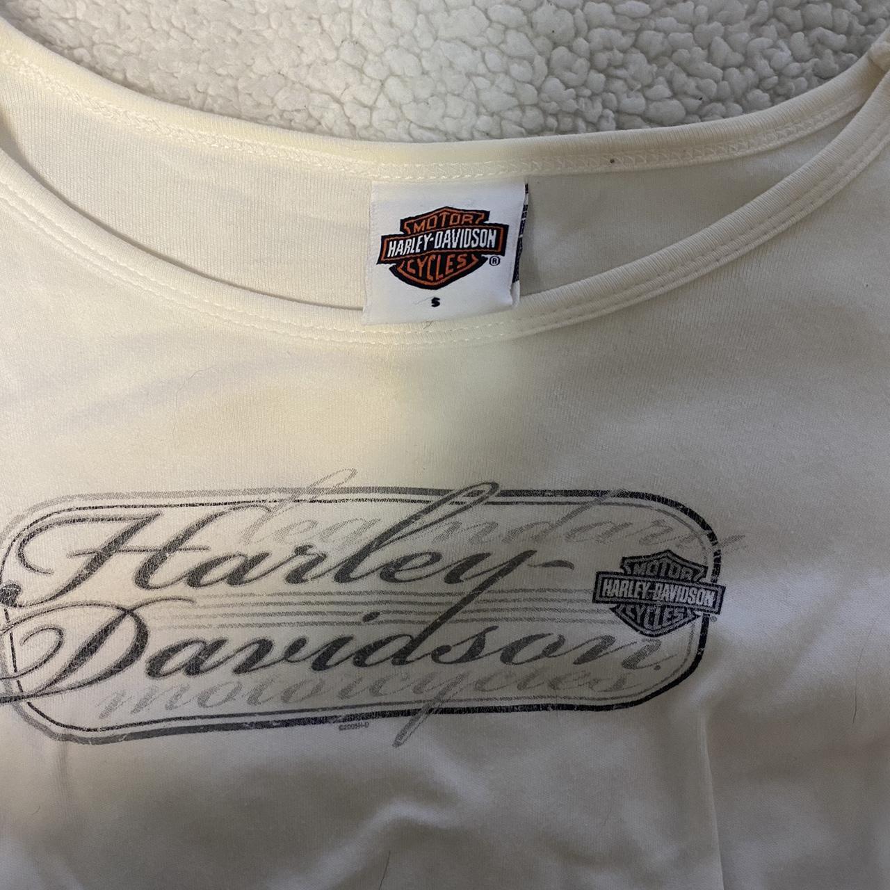harley davidson long sleeve super cute has some... - Depop