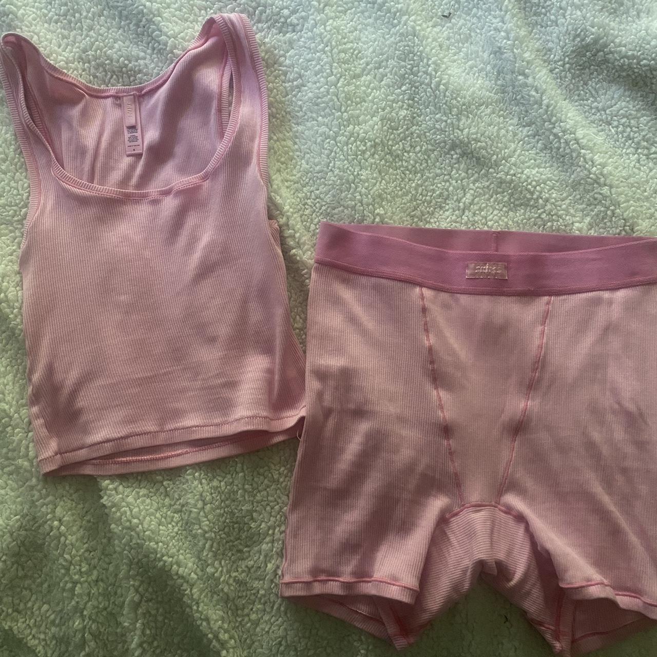 Skims Women's Pink Vest | Depop