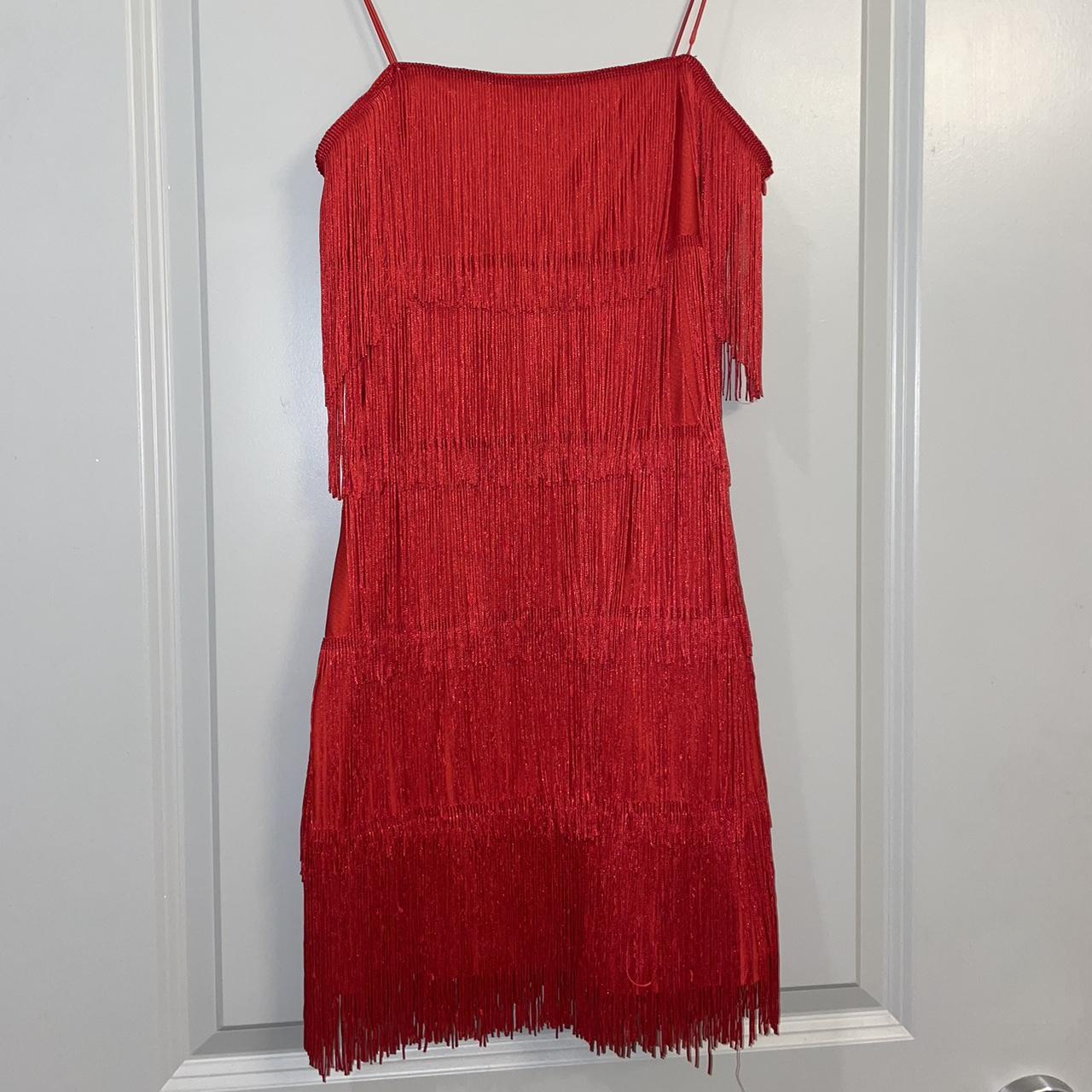 Red 20s flapper dress Worn once Comes with sparkly... - Depop