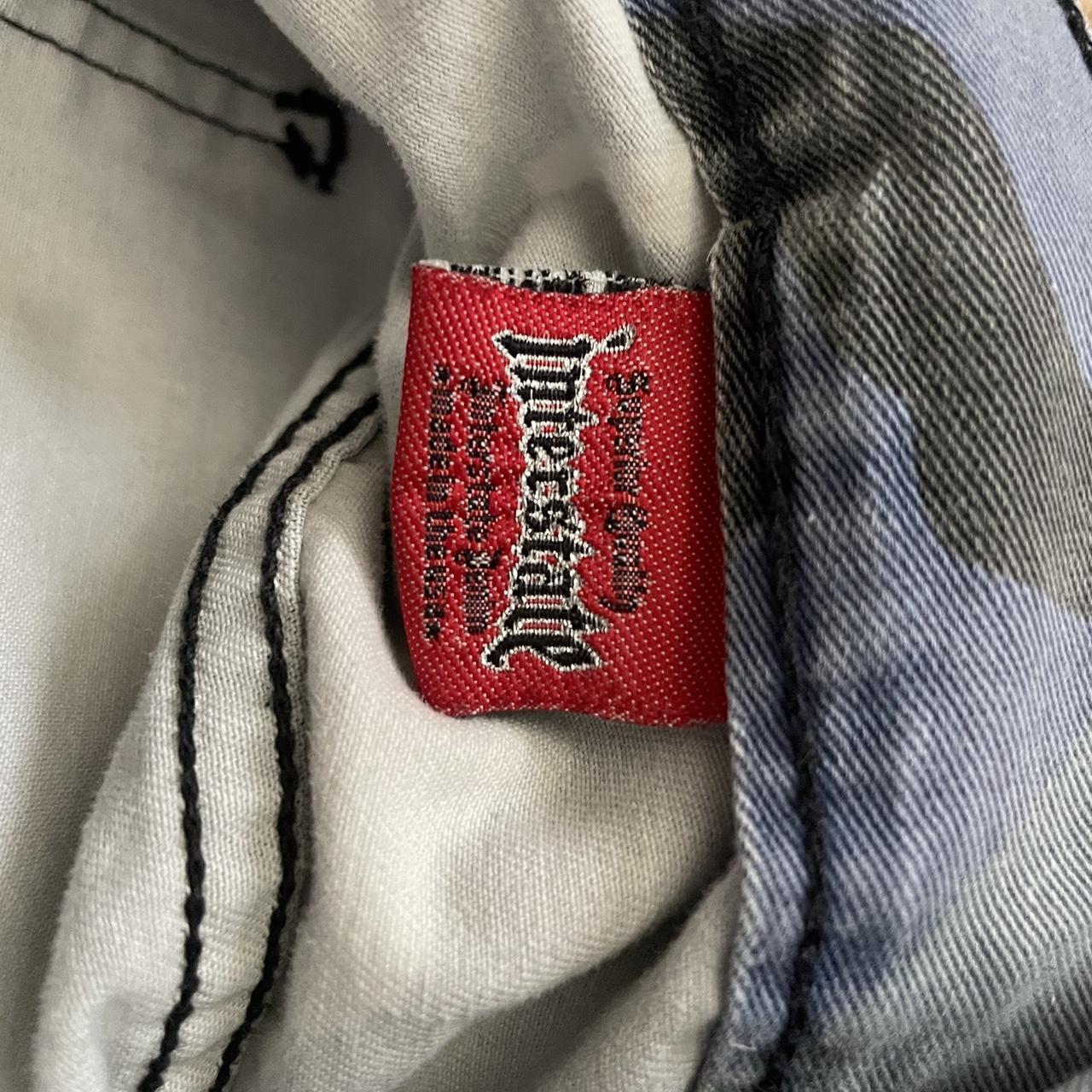 Super baggy Rare Interstate Blue camo jorts. JNCO... - Depop