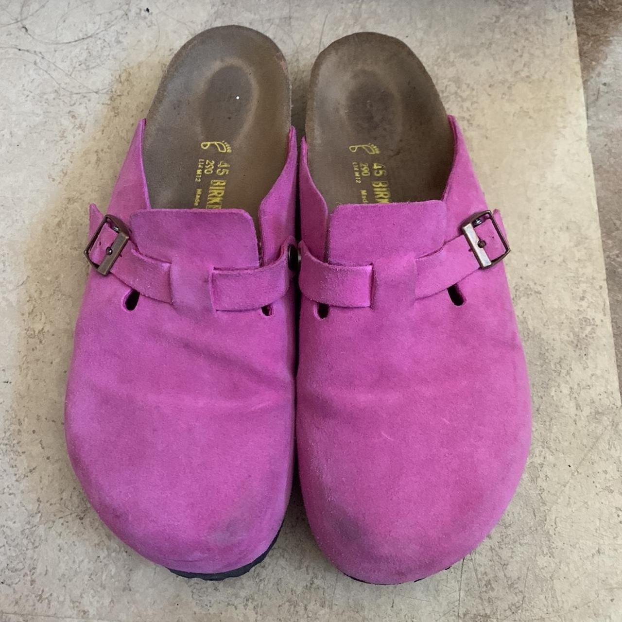 Birkenstock Boston Pink suede • minor scuffs, can be... - Depop