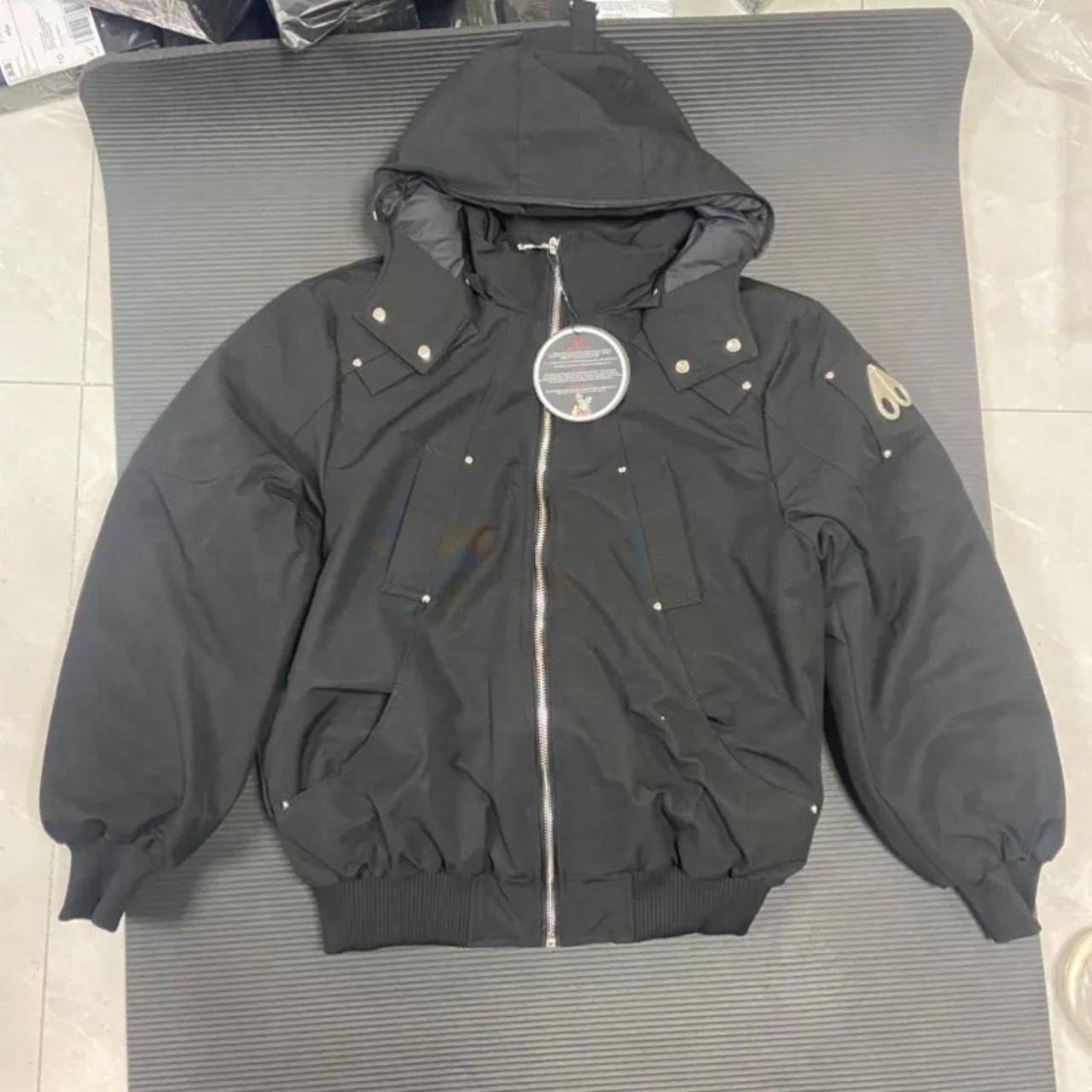 Black moose knuckle bomber jacket #winterjacket | Depop