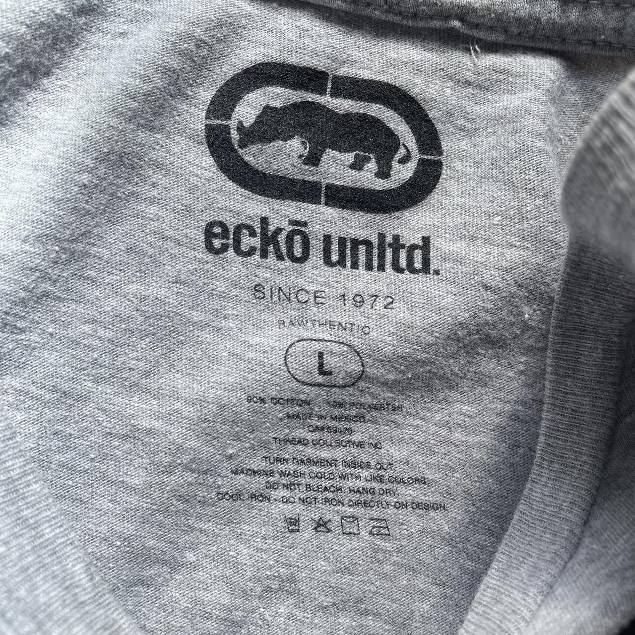 Y2k Ecko Unltd Shirt, grey tee with “Ecko Unltd” on... - Depop