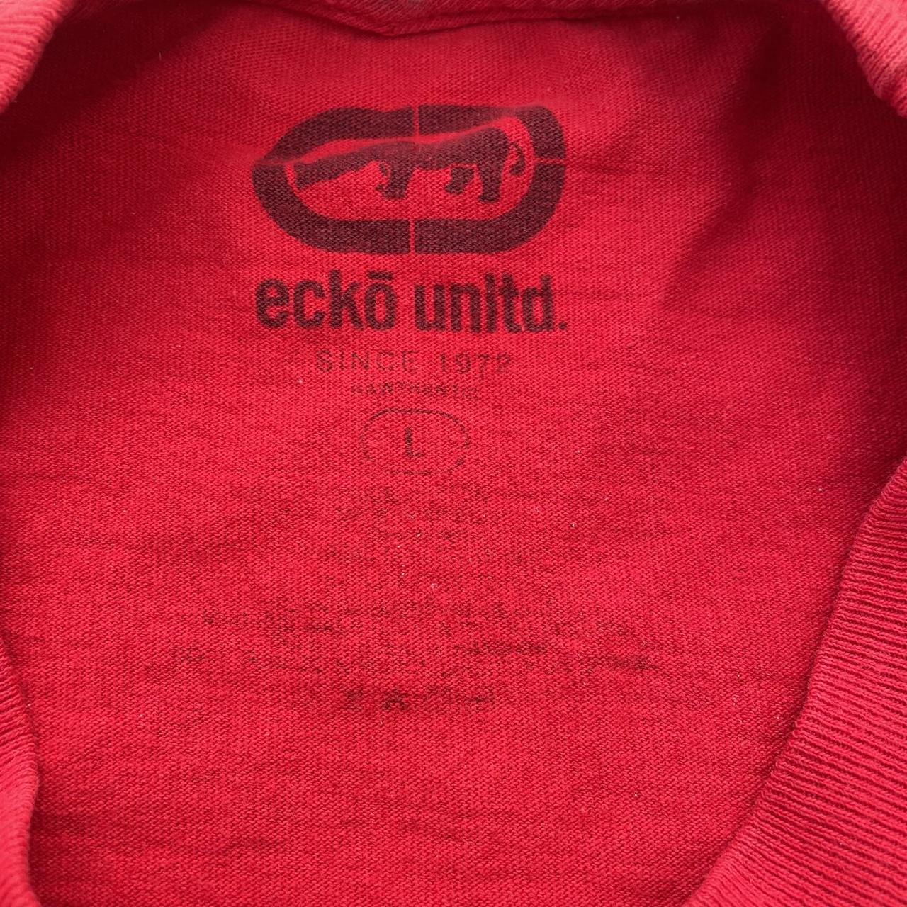 Ecko Unltd. Men's Red and White T-shirt | Depop