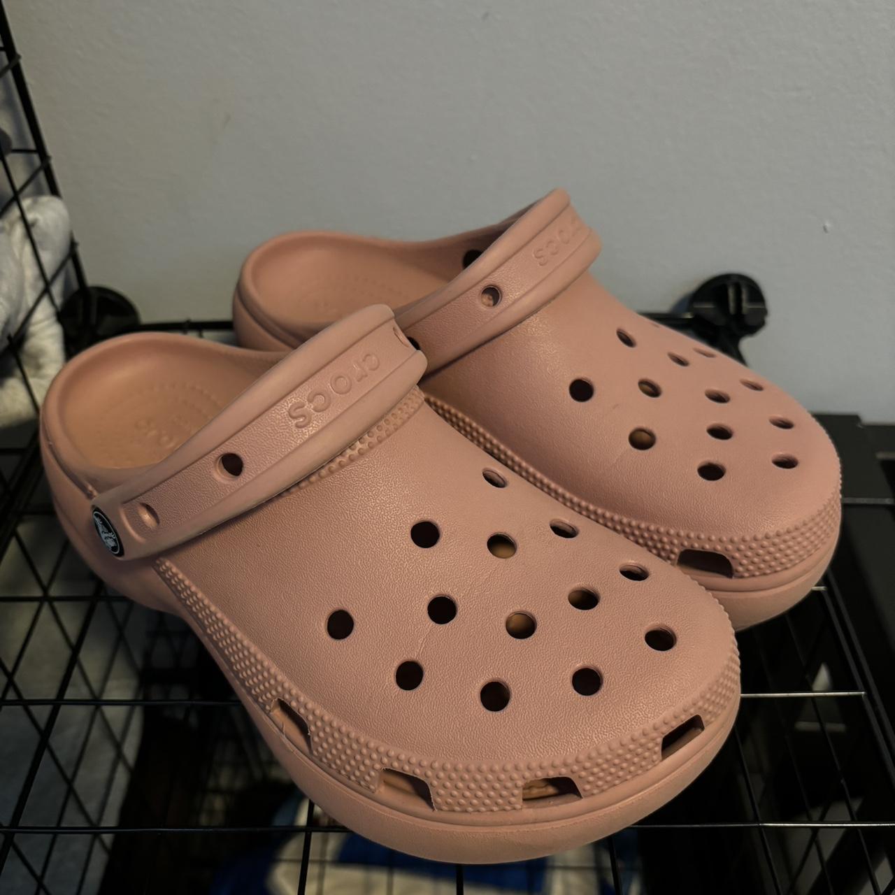 Salmon pink chunky women’s crocs Women’s size... - Depop