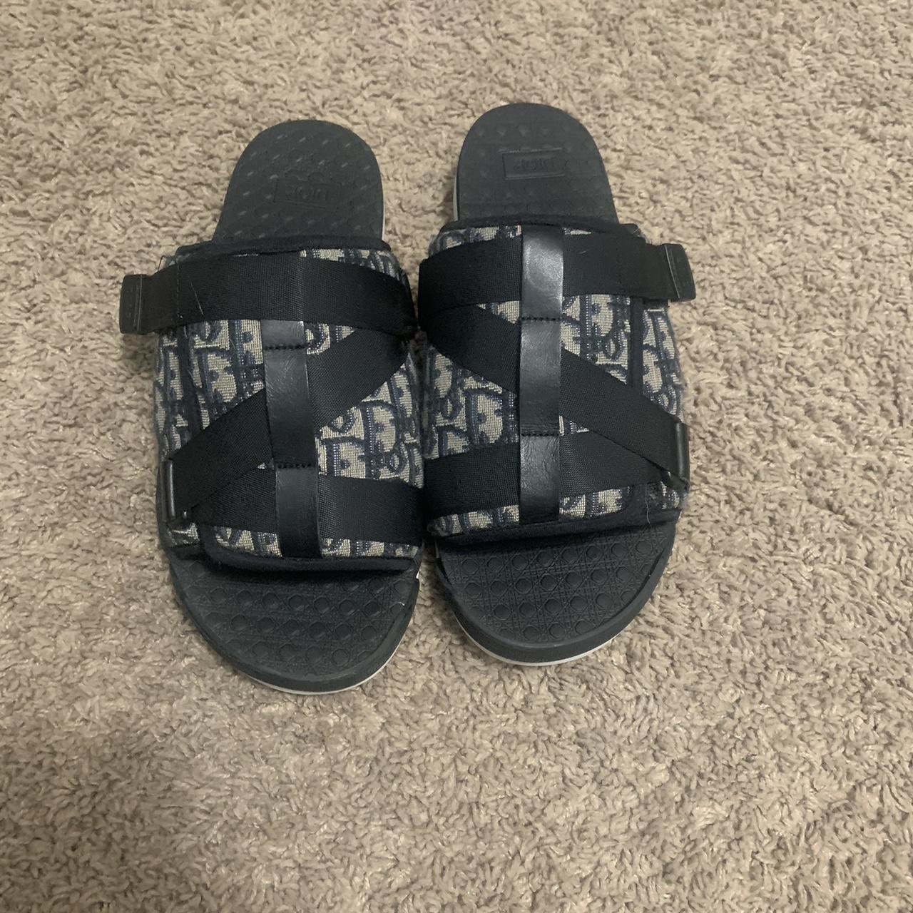 DIOR SLIDES WITH BOX AUTHENTIC SIZE 44 - Depop