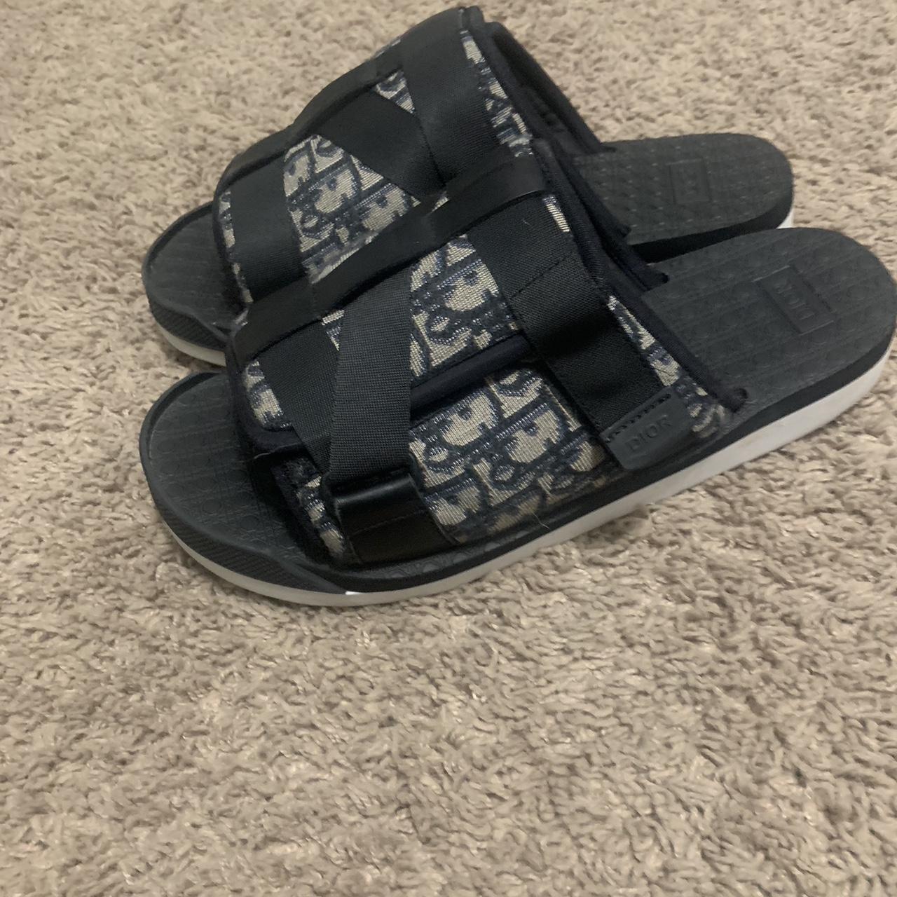DIOR SLIDES WITH BOX AUTHENTIC SIZE 44 - Depop