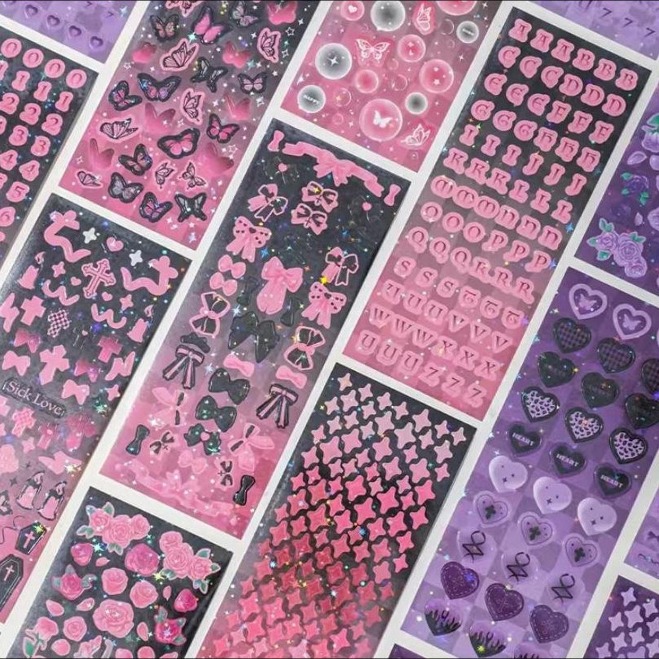 30 PCS multipurpose cute y2k adorable stickers for... - Depop