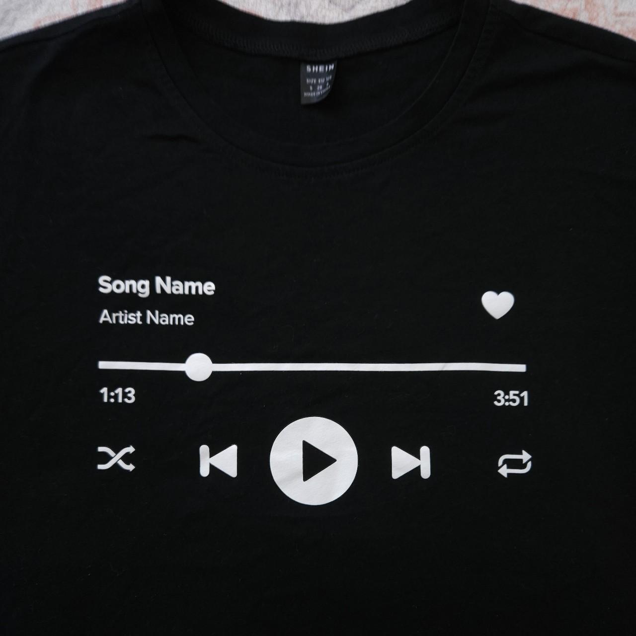 SHEIN Music Black Graphic Tee - size small - no... | Depop