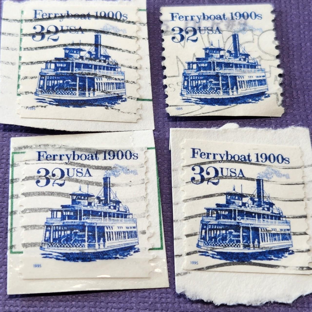 #1744, FERRY BOAT 1900's 32 cents USA STAMPS, LOT OF... - Depop