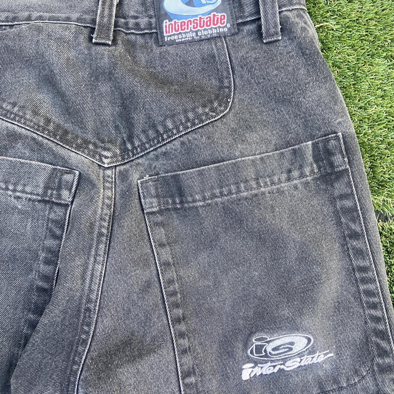 Deep pocket black interstate jeans 30x28, 12 inch... - Depop