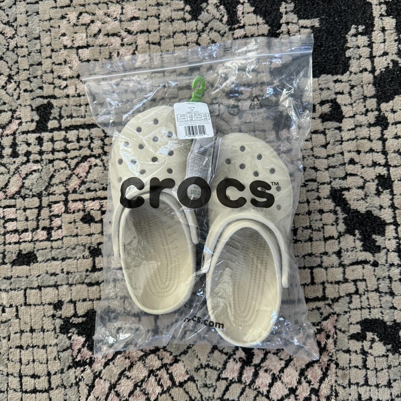 Brand new women’s bone colored crocs - Depop