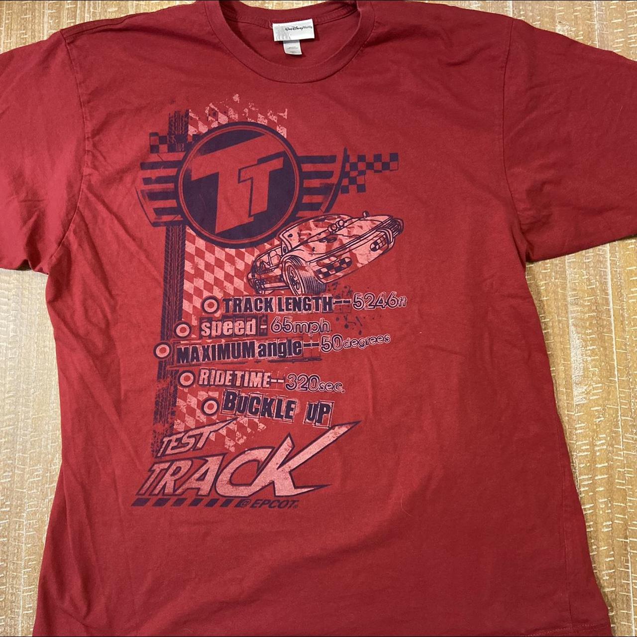 Walt Disney World Epcot Test Track Graphic Tee Shirt... - Depop