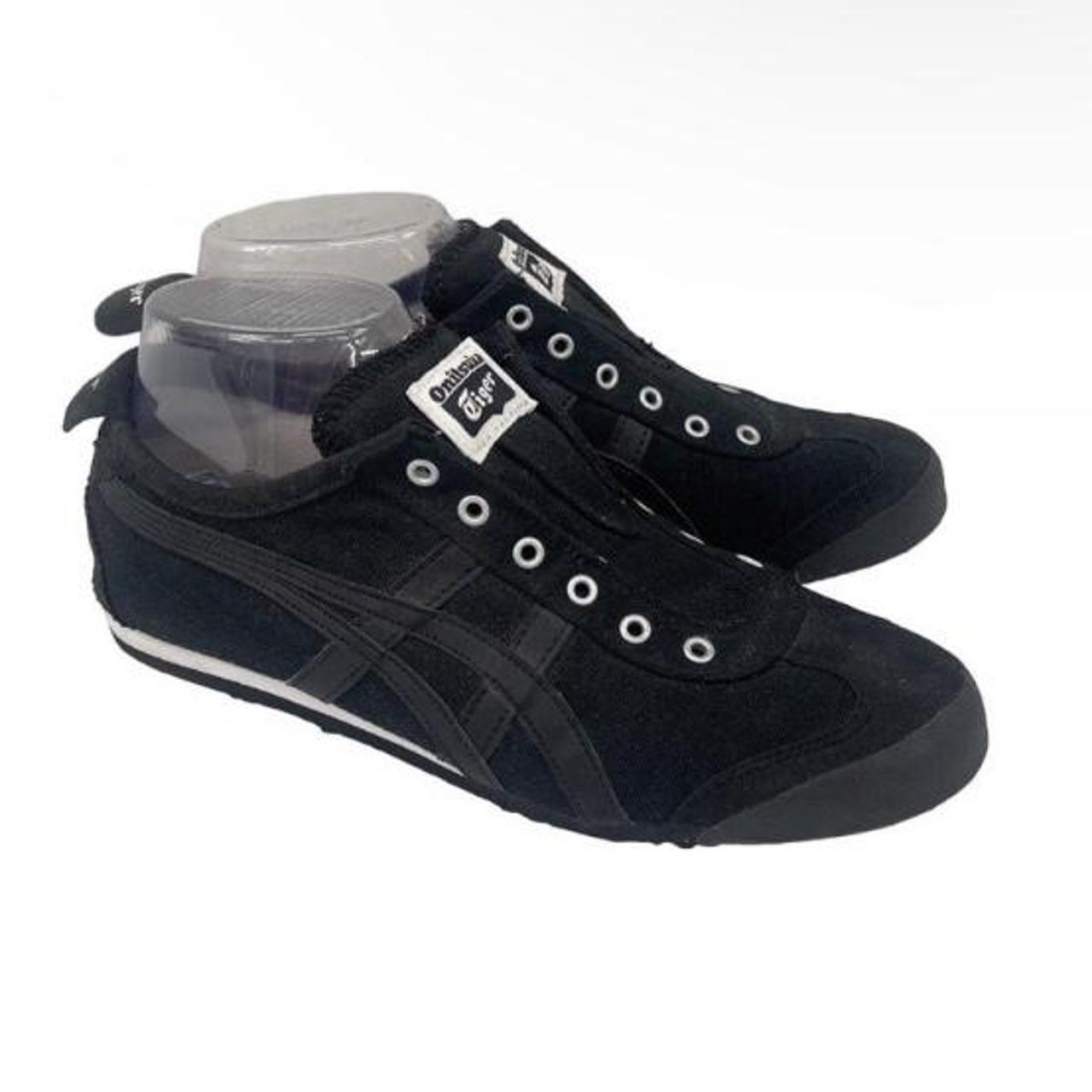 Onitsuka Tiger Women's Black and White Trainers | Depop