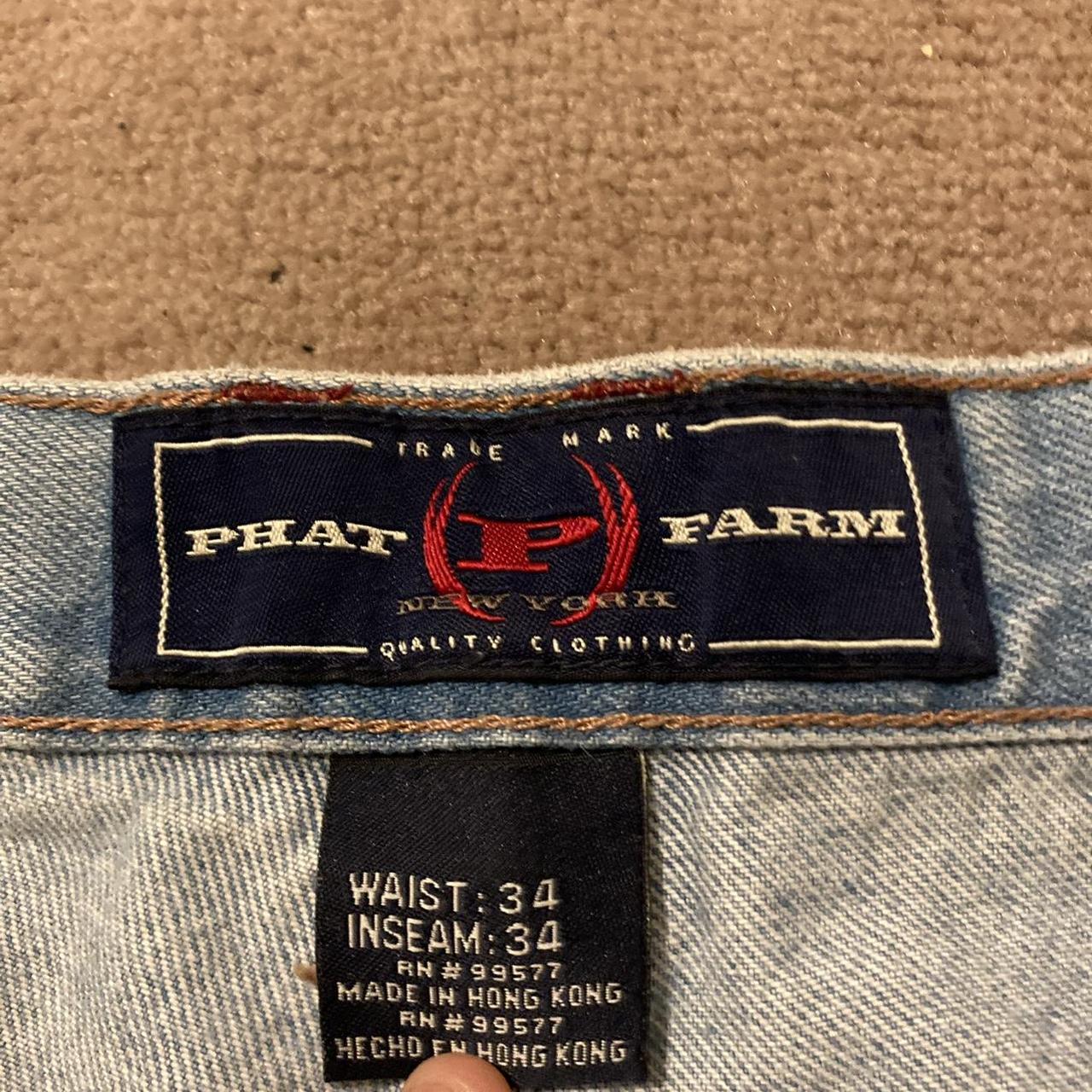2000s phat farm jeans big and baggy has alot of zip... - Depop