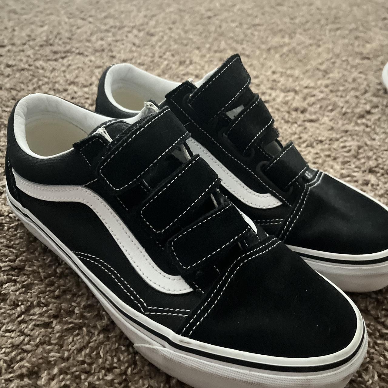 black vans shoes in really good condition just don’t... - Depop
