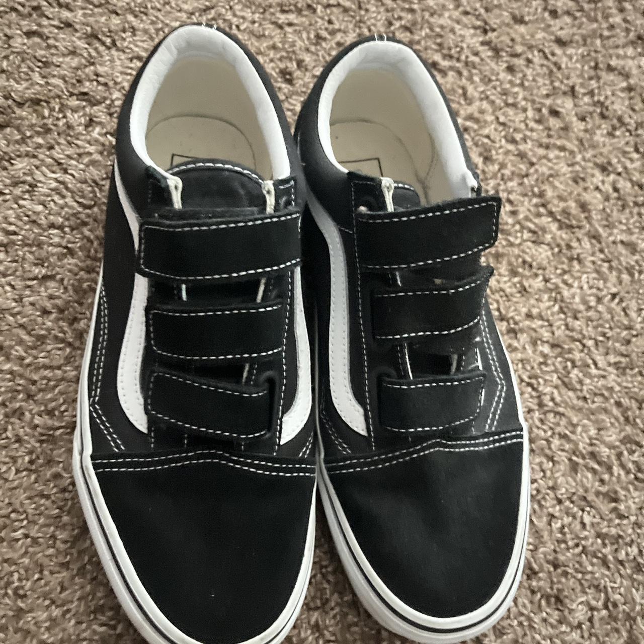 black vans shoes in really good condition just don’t... - Depop