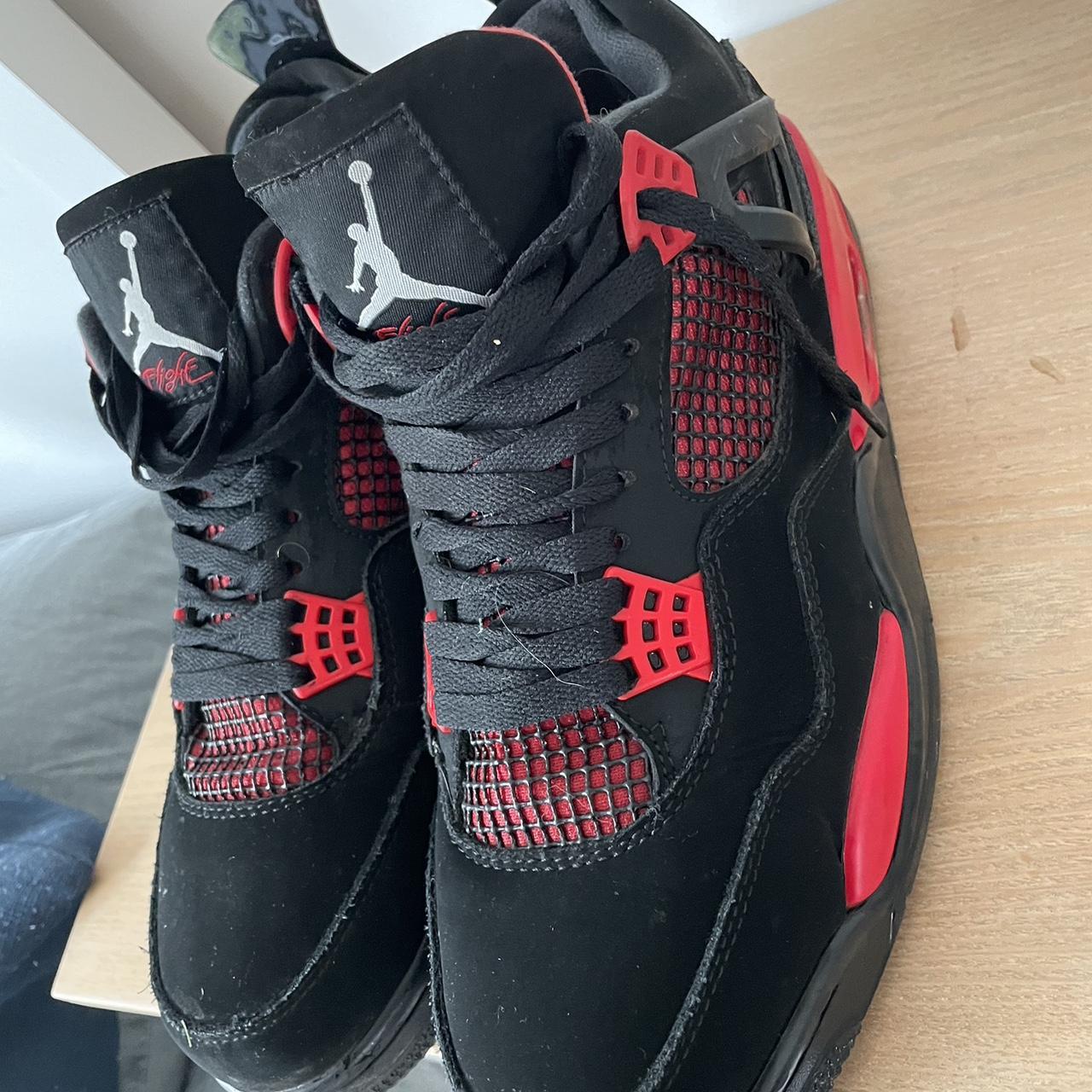 Jordan 4s red thunders size 10 - Depop