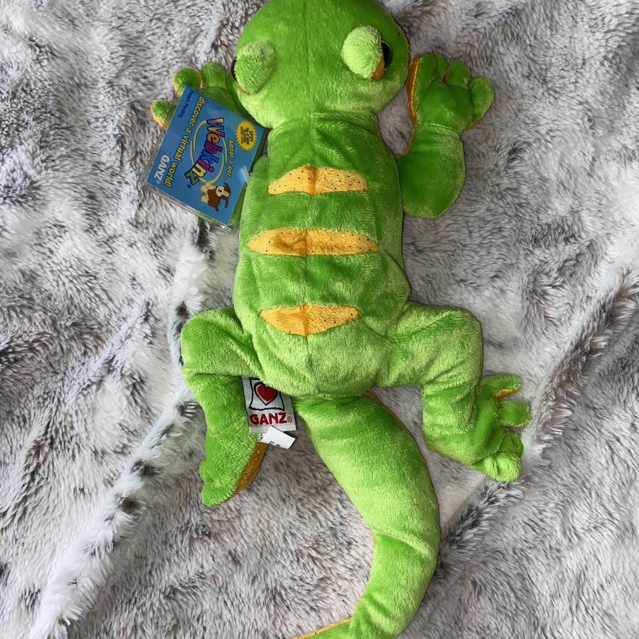 Webkinz green and yellow lizard with original tag +... - Depop