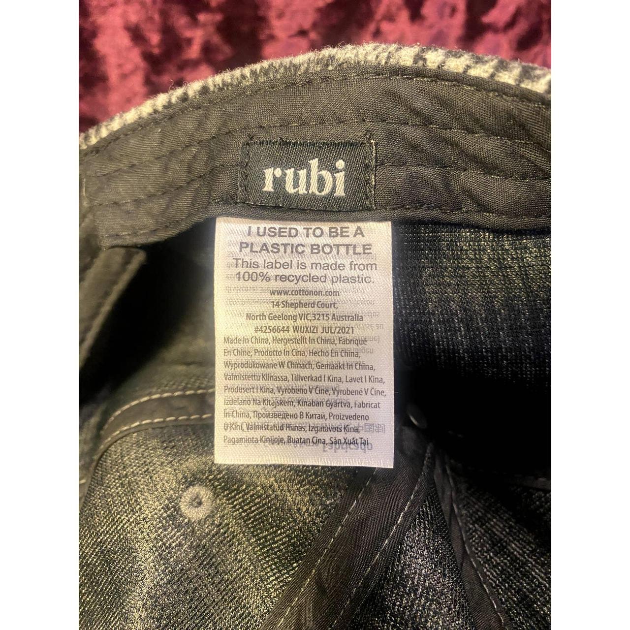 Rubi Black and Grey Plaid Dad Hat Ball Cap - Eco... - Depop