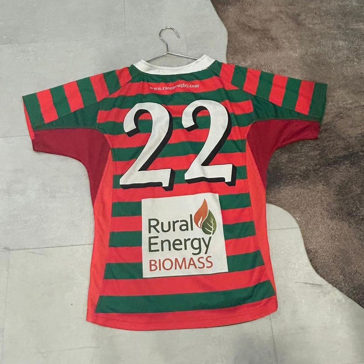 Vintage RUFC green and red rugby jersey shirt #rugby... - Depop