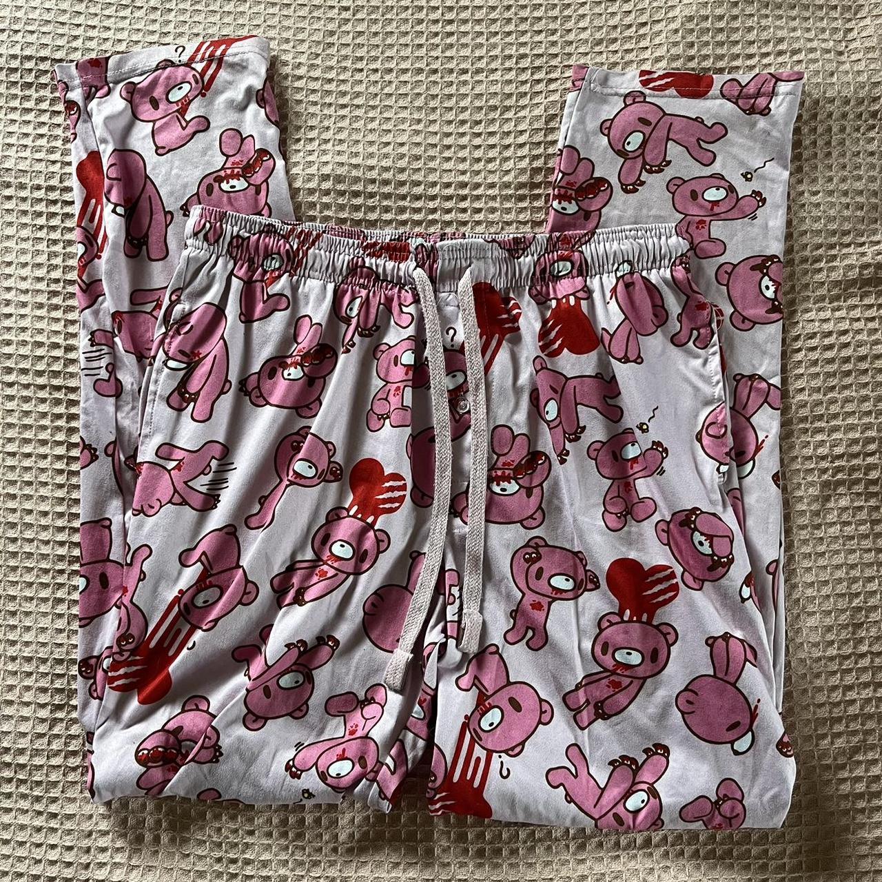 gloomy bear sweatpants from spencers, super stretchy... - Depop