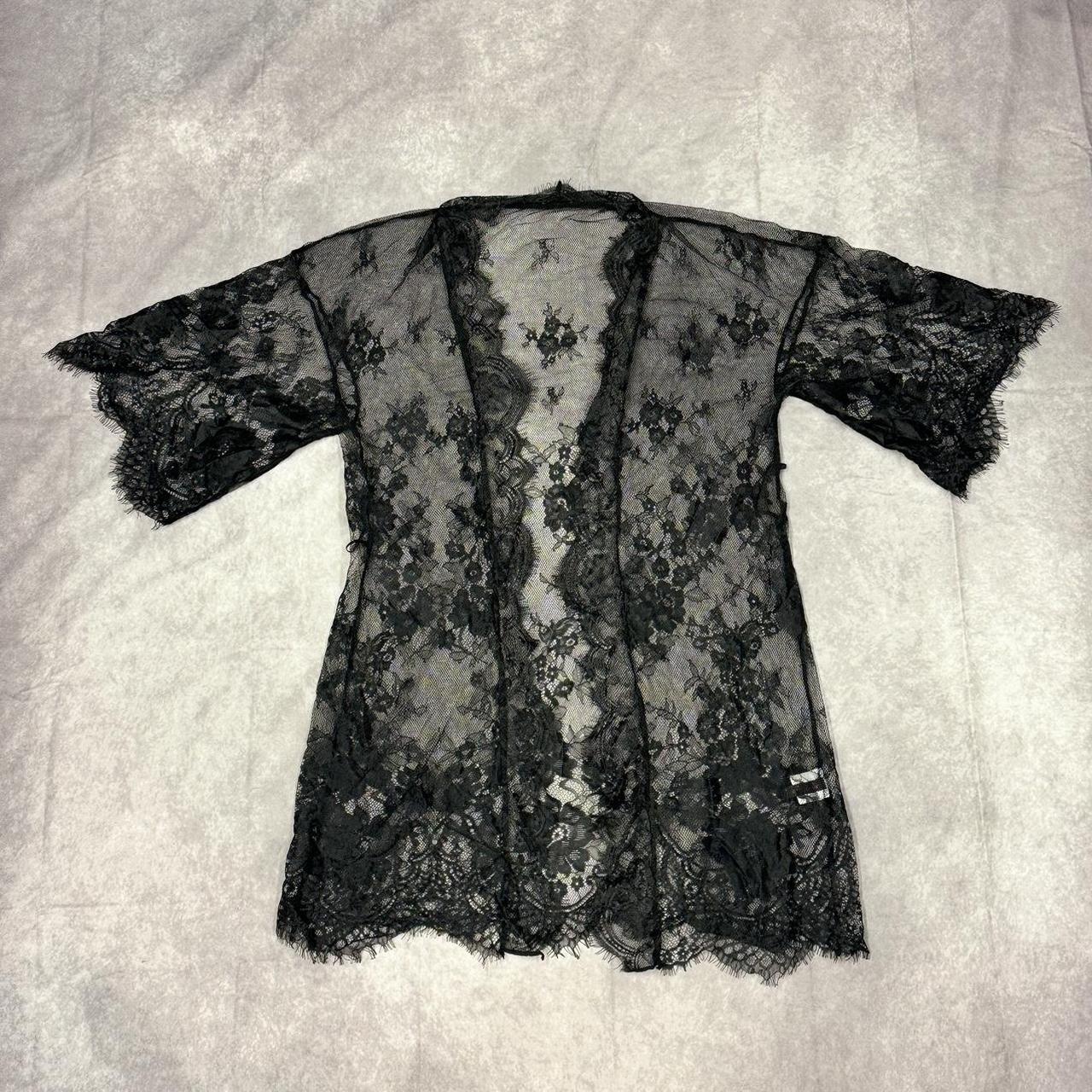 Size small black lace robe used for passes content - Depop