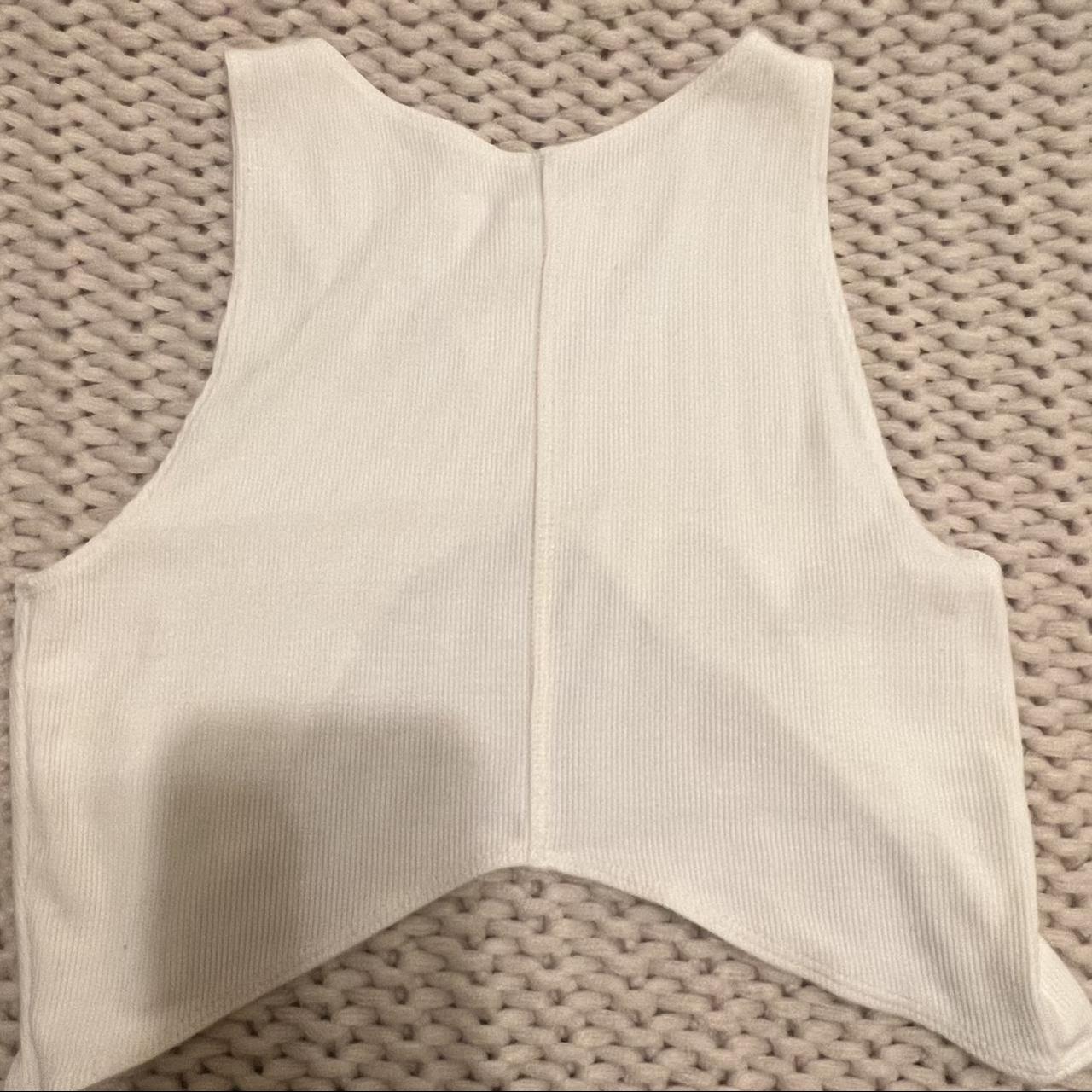 Women's Cream Crop-top | Depop