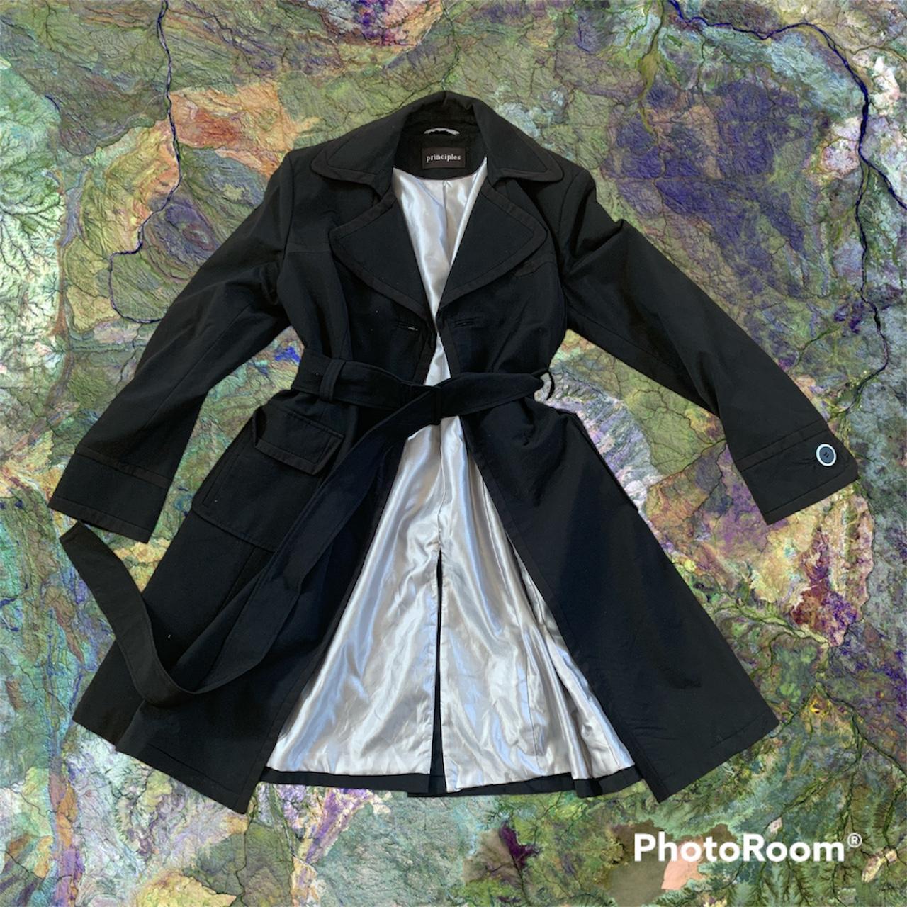 Principles Women's Black Coat | Depop
