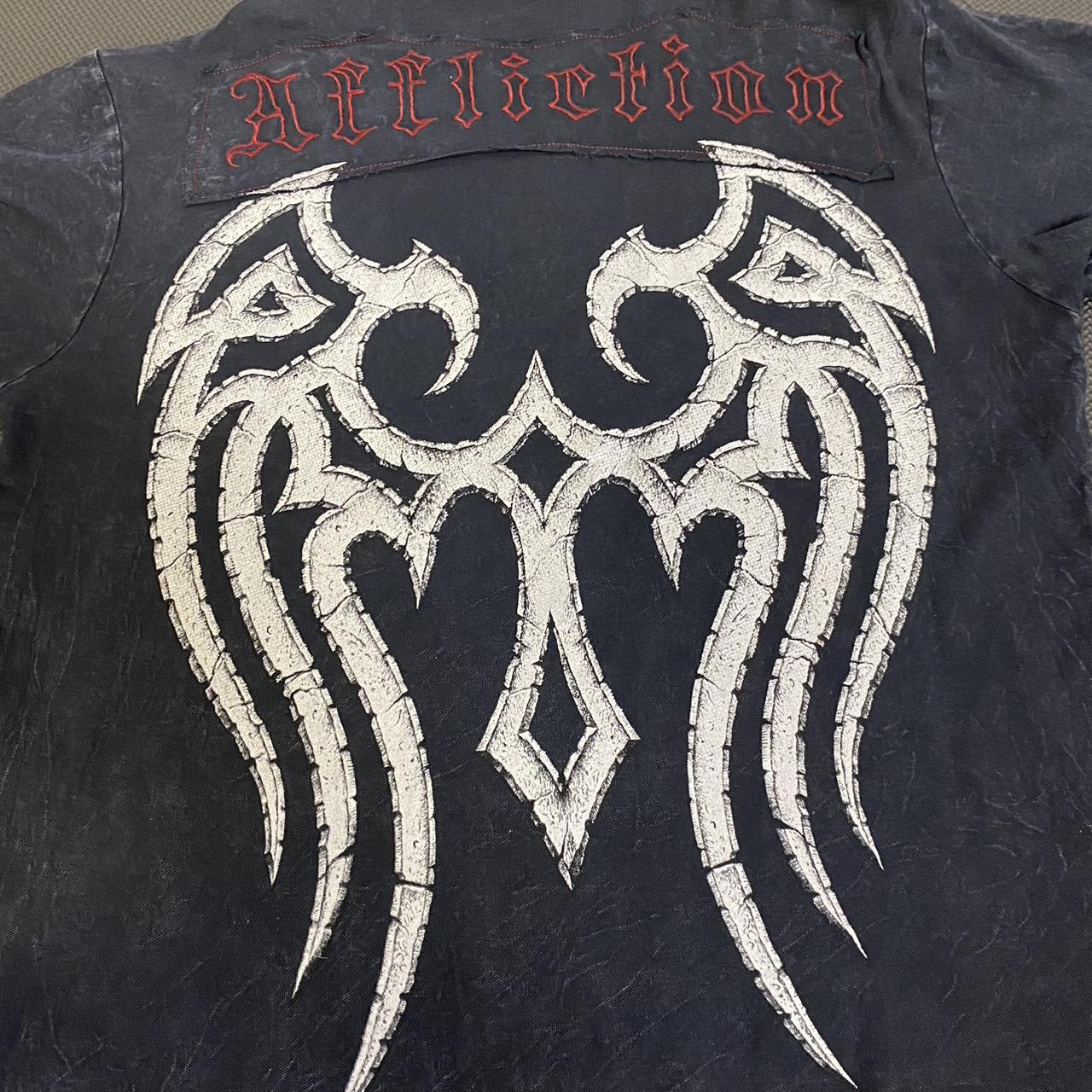 super cool and rare affliction button up... - Depop