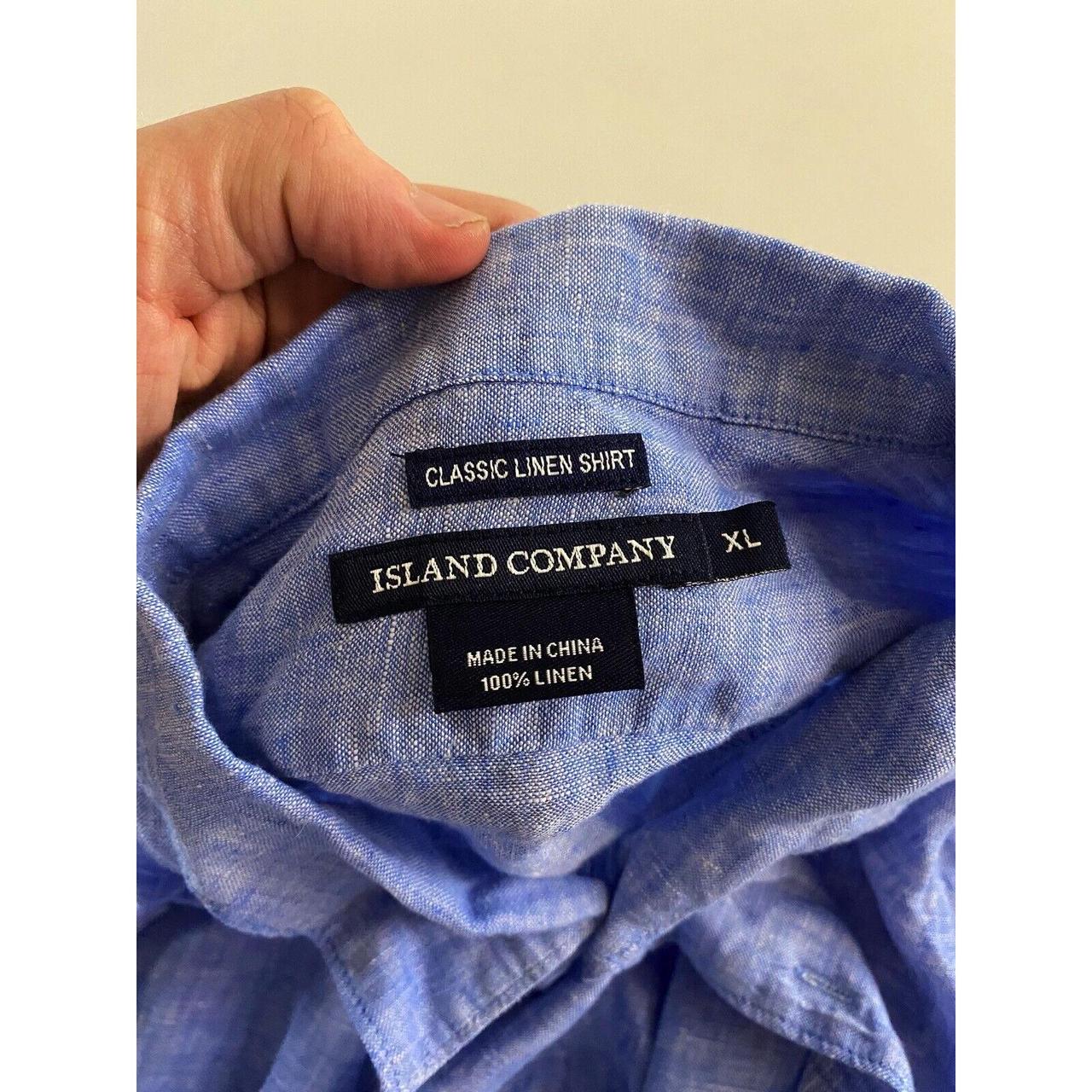 Island Company Classic Linen LONG SLEEVE SHIRT XL... - Depop