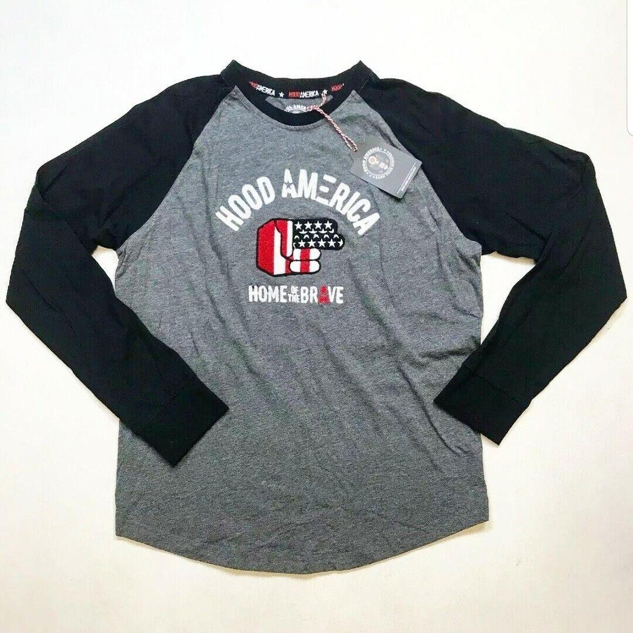 Hood America Mens Home Of The Brave Crewneck In... - Depop