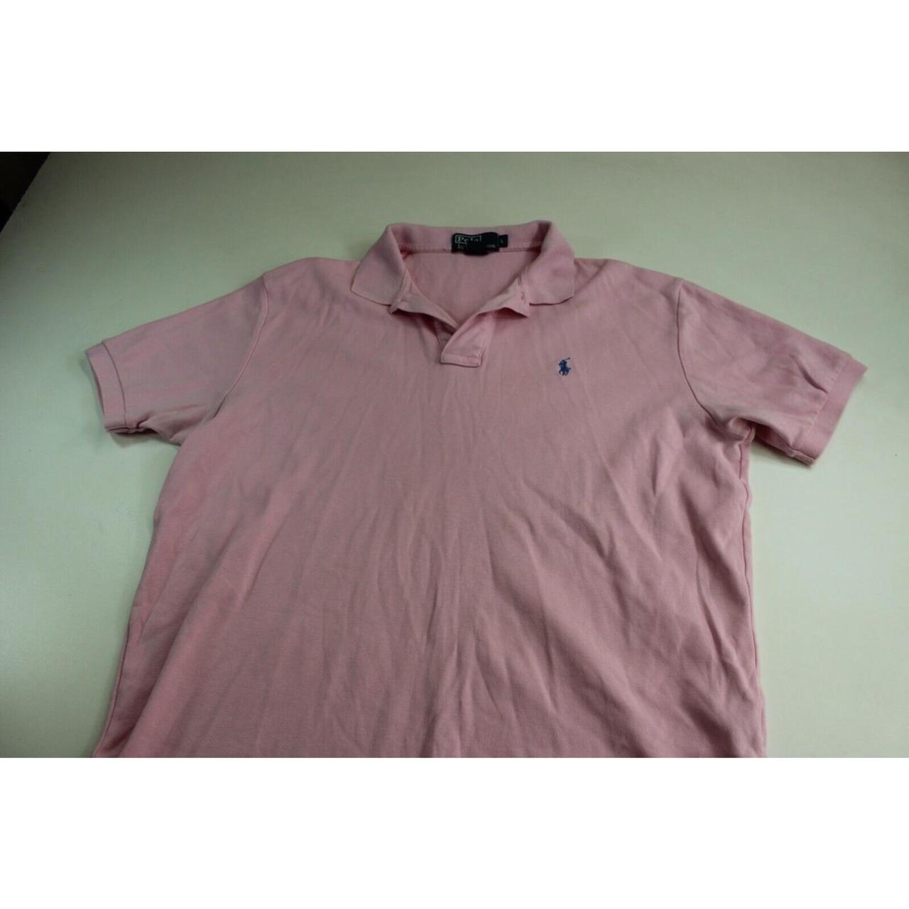 Polo Ralph Lauren Baby Pink POLO SHIRT Large... - Depop