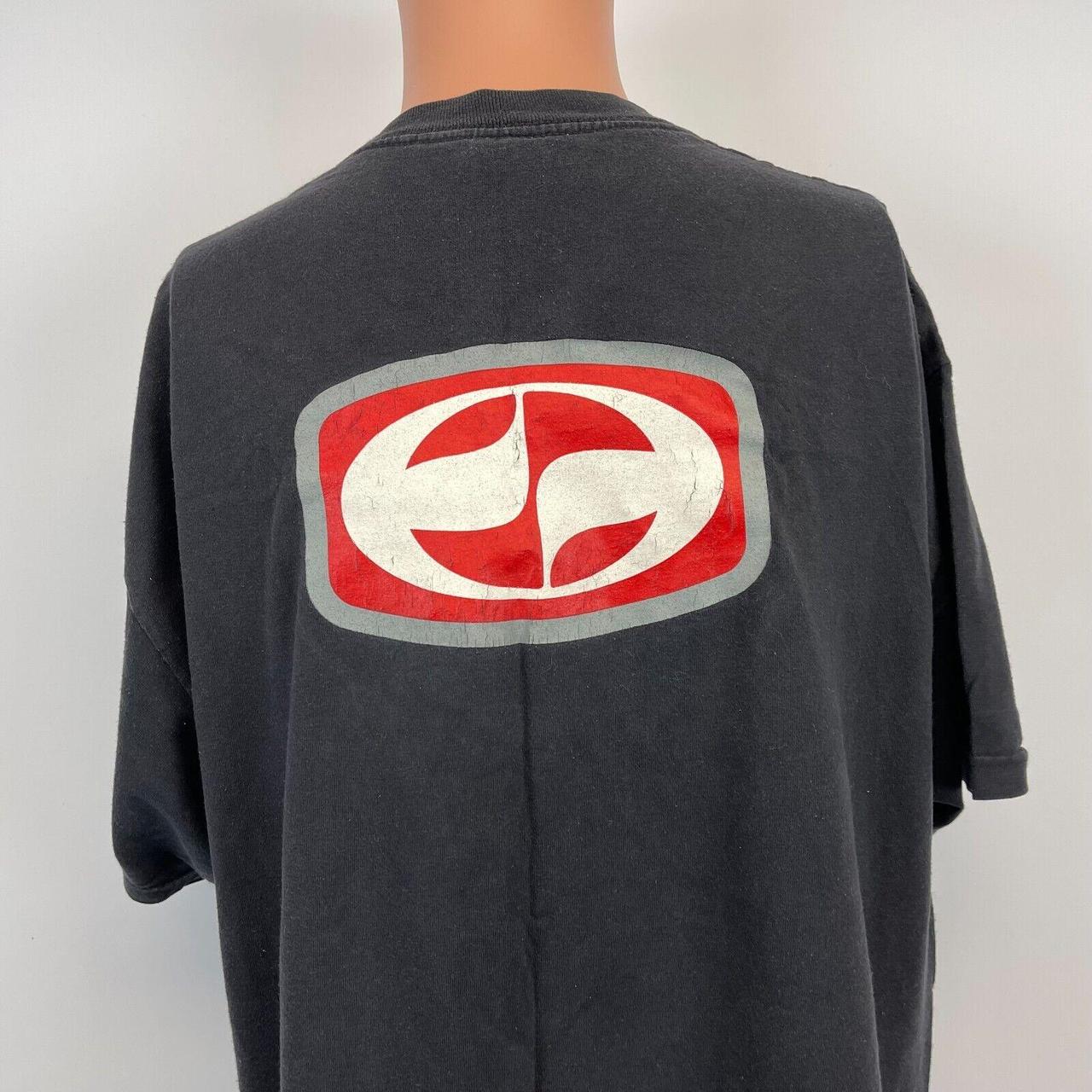 Split Skateboarding Logo Double Sided T Shirt... - Depop