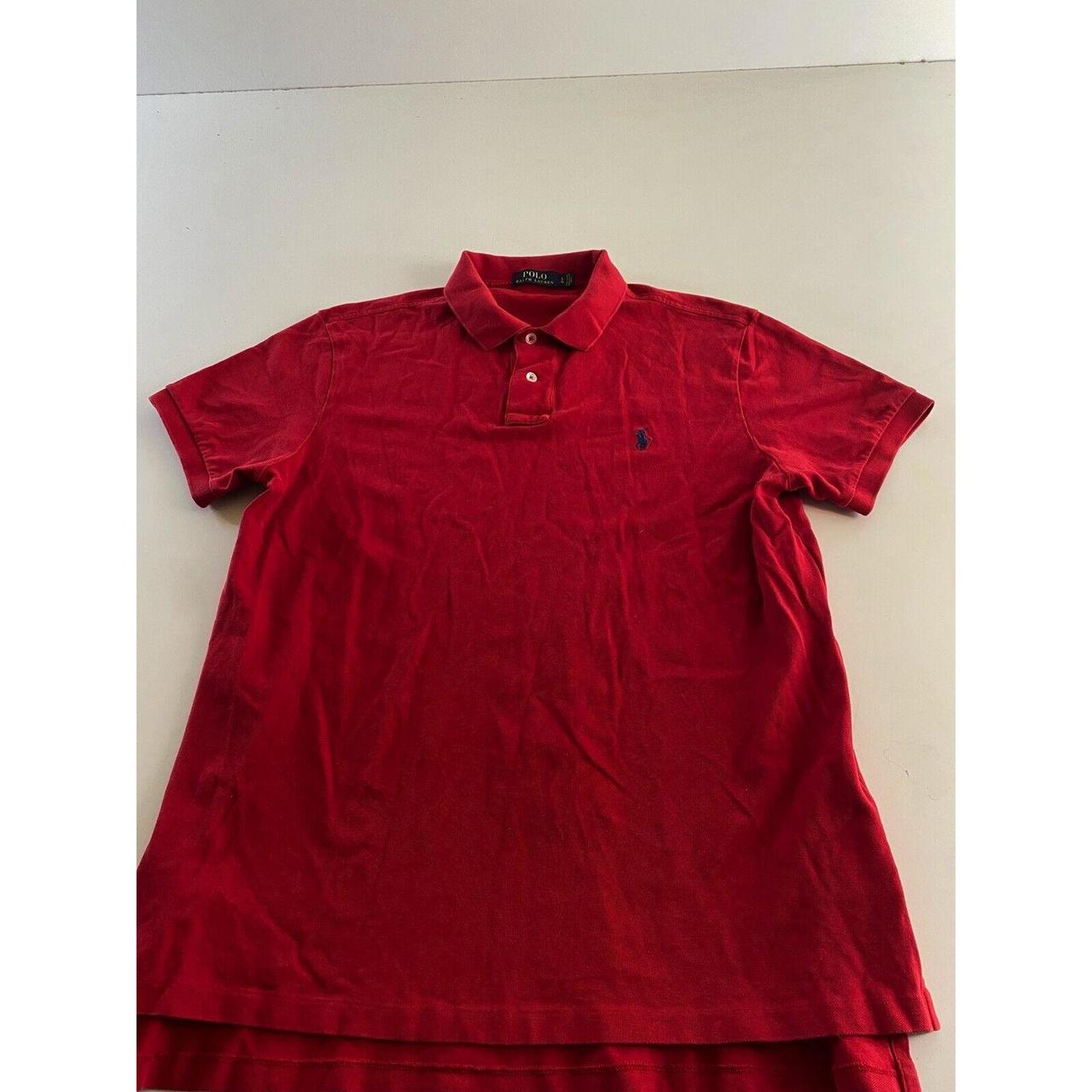 Ralph Lauren Men's Blue and Red Polo-shirts | Depop