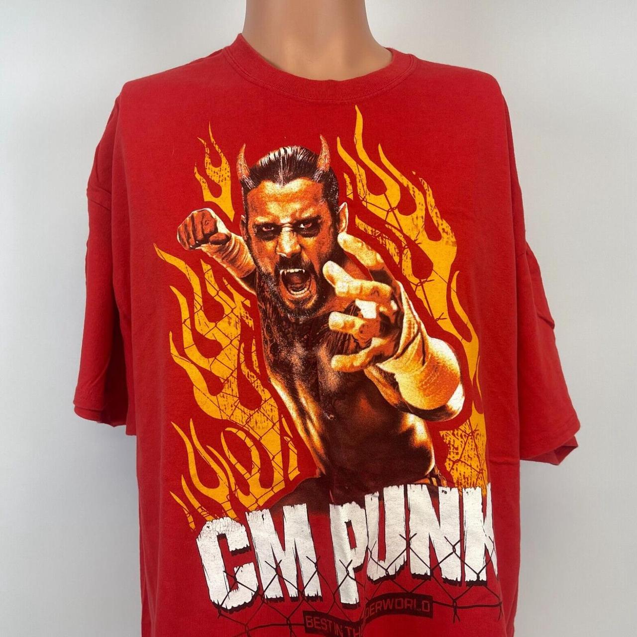 WWE Authentic CM Punk Hell In A Cell PPV T Shirt... - Depop