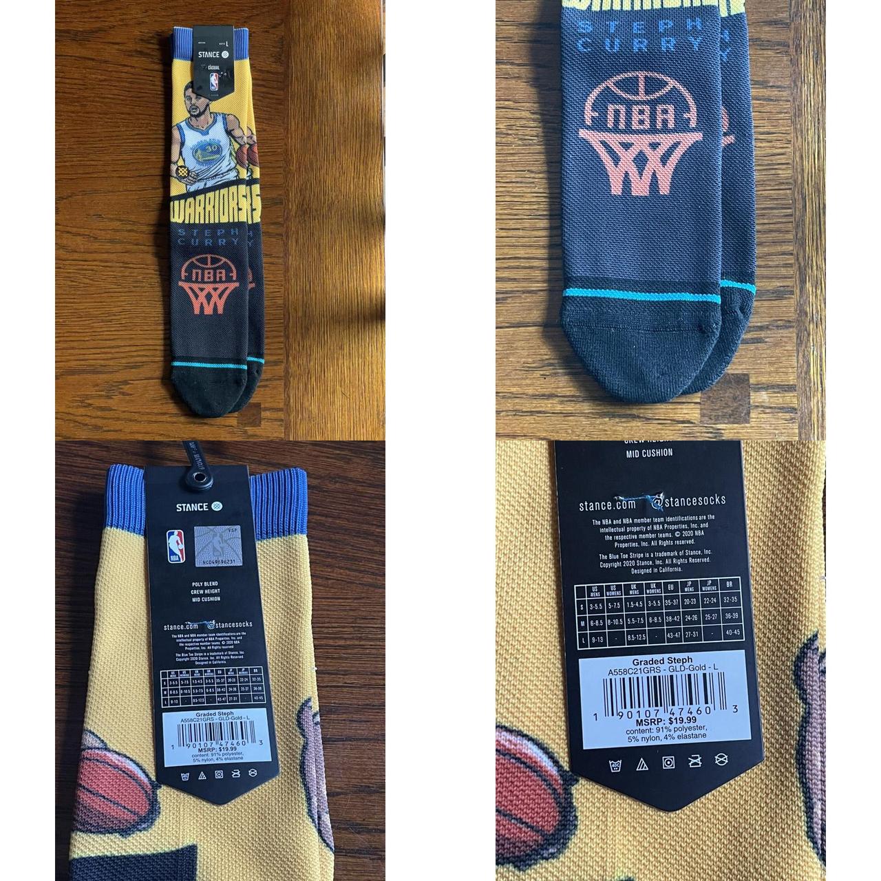 STANCE NBA #30 STEPH CURRY GOLDEN STATE WARRIORS... - Depop