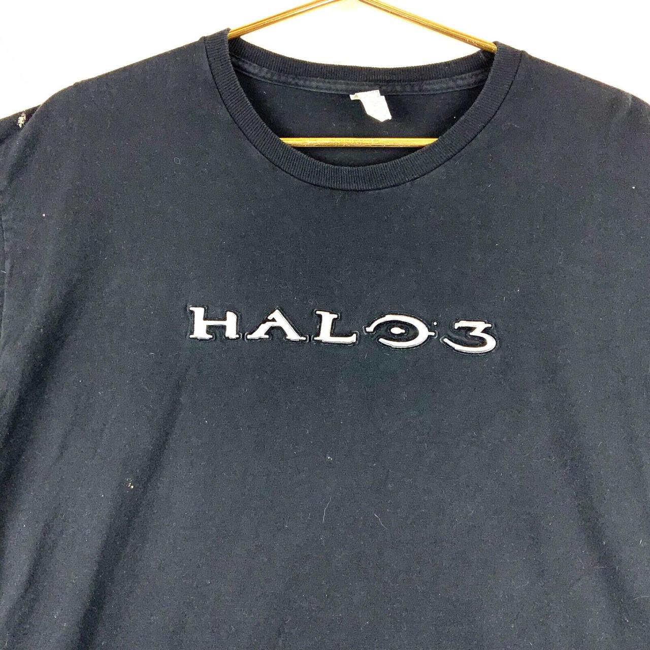 Halo 3 T-Shirt Size Large Black Video Game Tee Xbox... - Depop