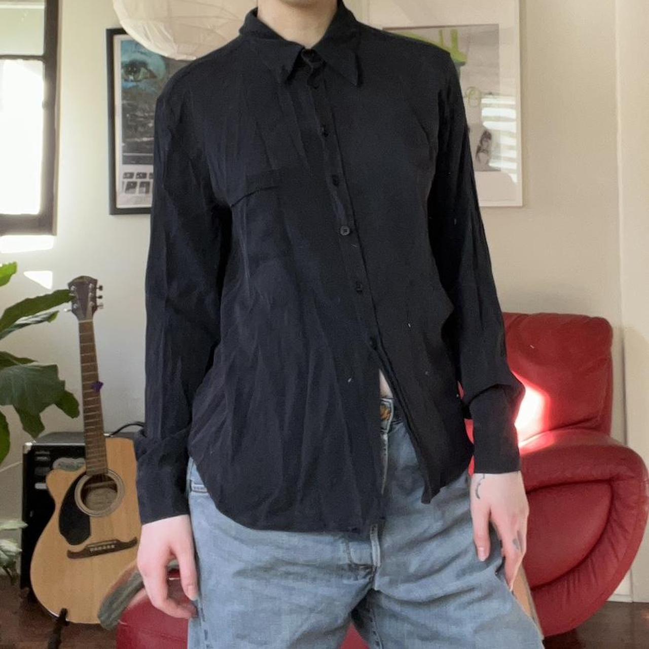 Vintage silk Armani button up Excuse the wrinkles... - Depop