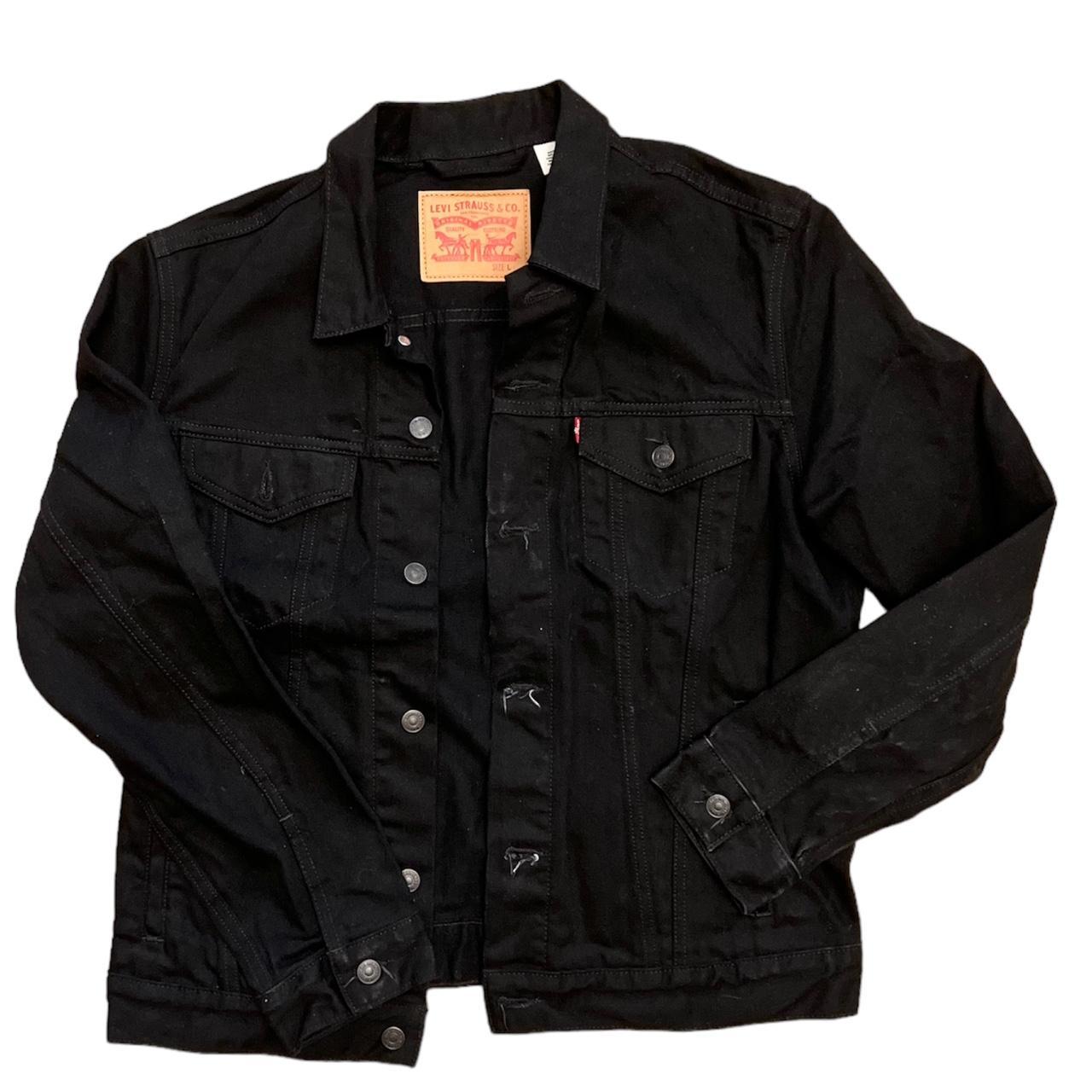 Levi’s Black Denim Jacket - Large - Depop