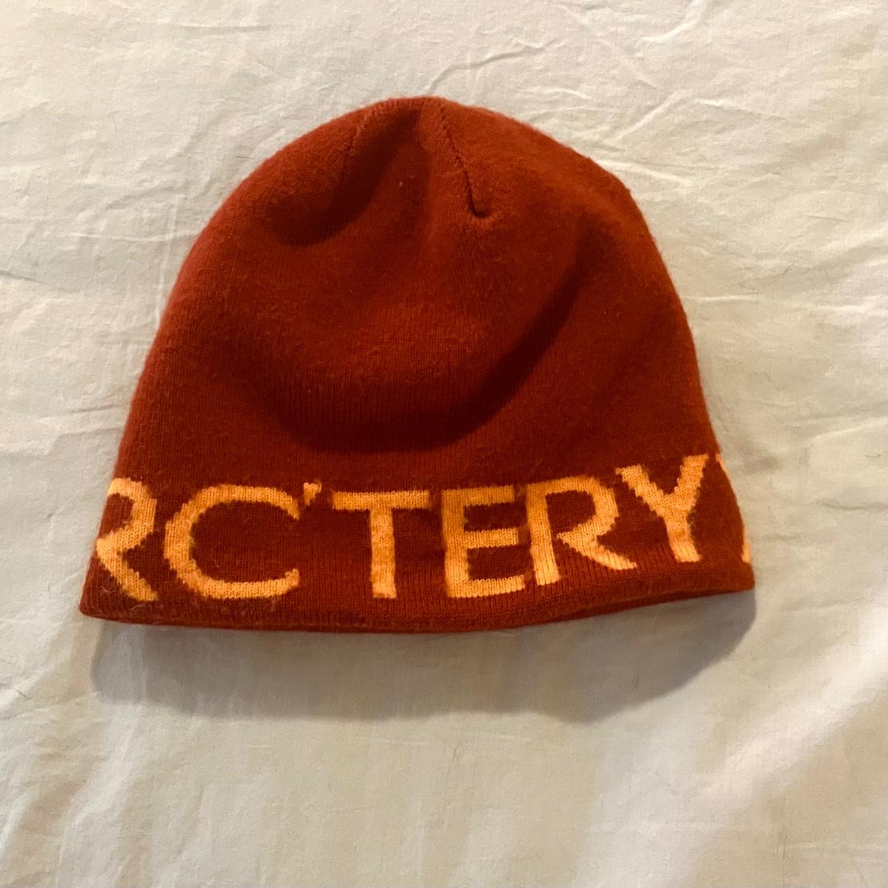 Orange Arcteryx beanie, never worn. - Depop Orange Arcteryx beanie, never worn. - Depop