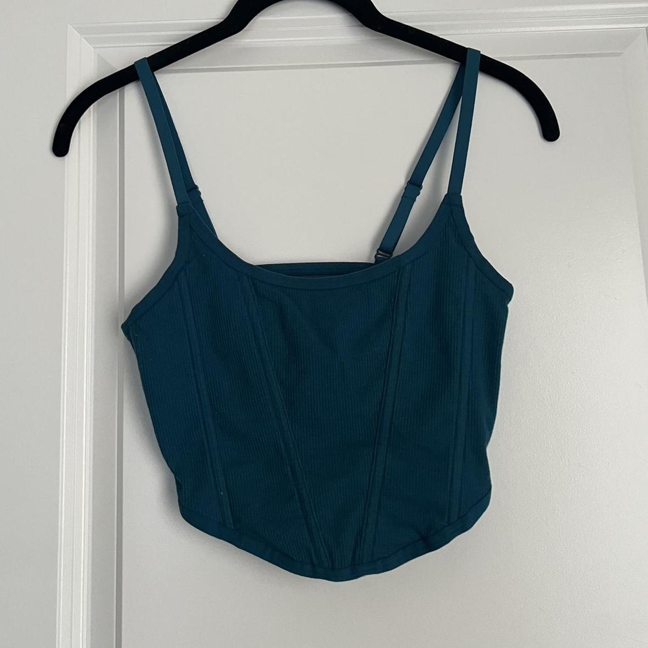 Colsie Ribbed Corset Top US Womens S Worn once & in... - Depop