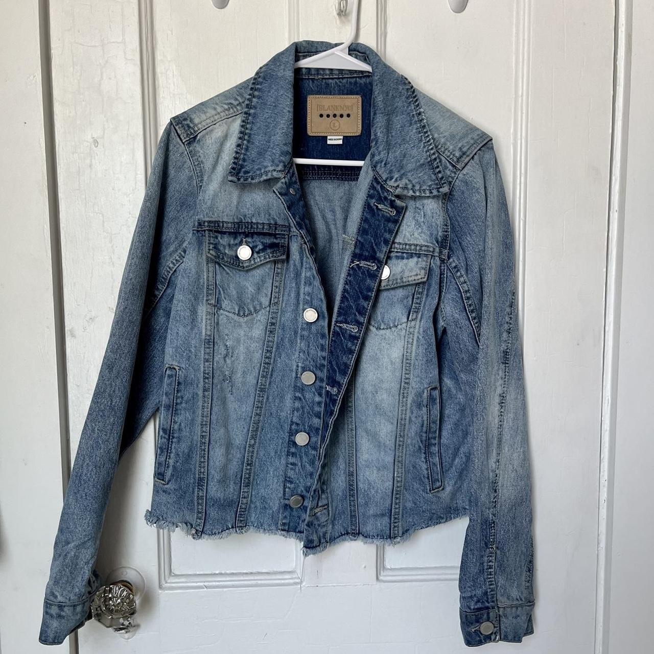 Blank NYC Women's Blue Jacket | Depop