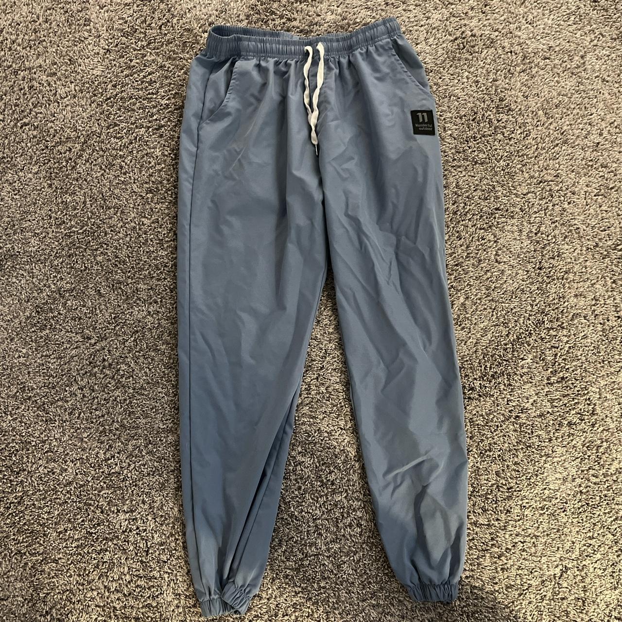 light blue shein trackpants size large - Depop